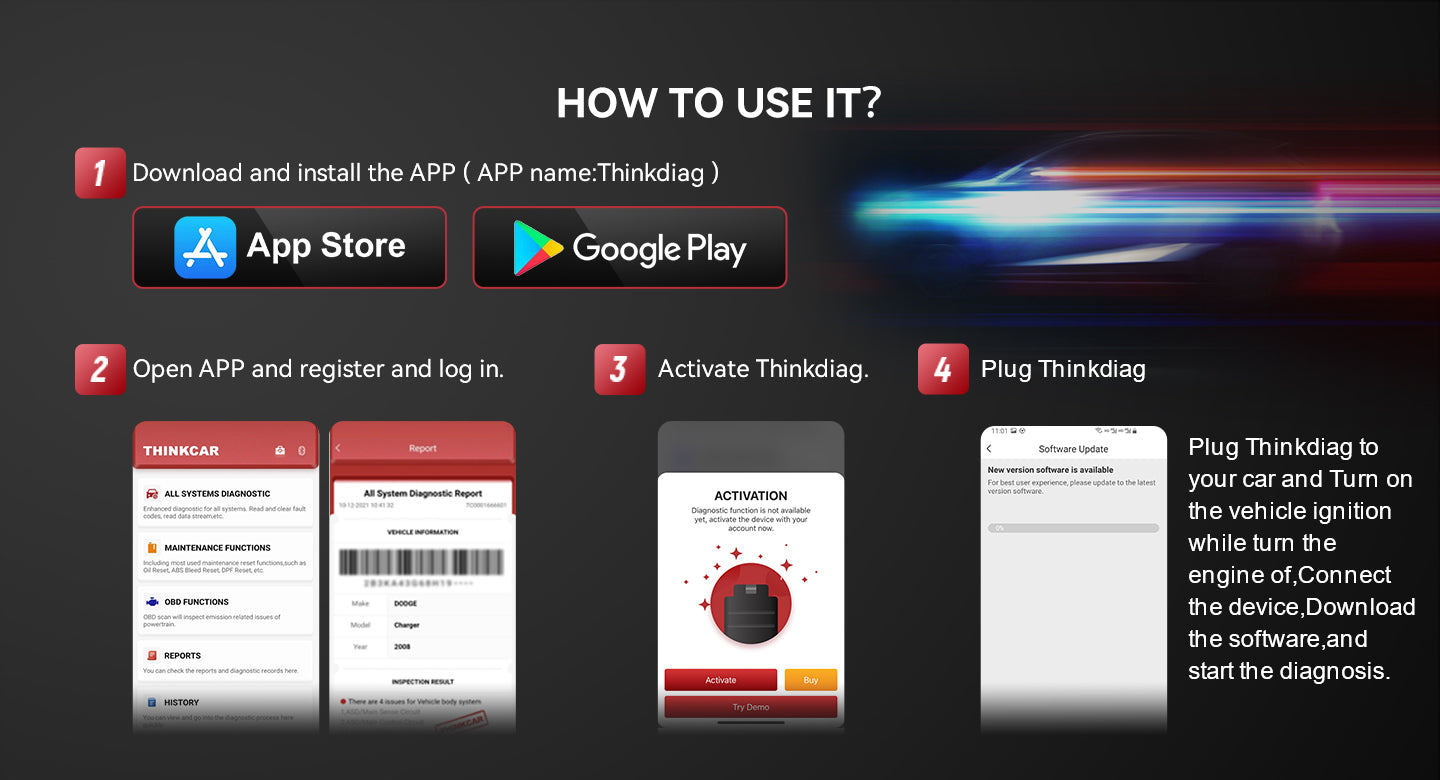 THINKDIAG MINI OBD2 Scanner - Full System Diagnostics, 15 Reset – THINKCAR