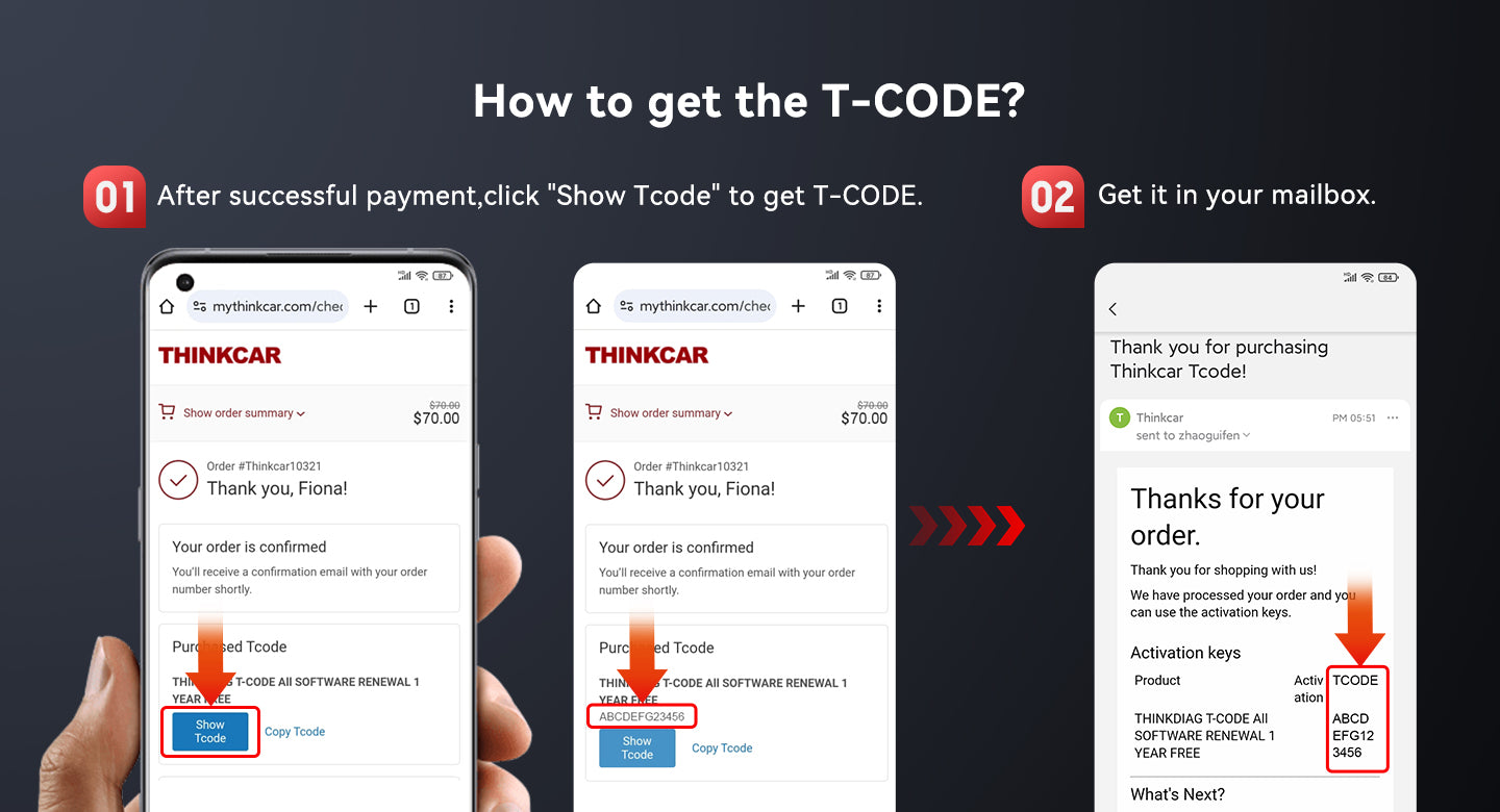 THINKDIAG T-CODE All SOFTWARE RENEWAL 1 YEAR FREE – THINKCAR