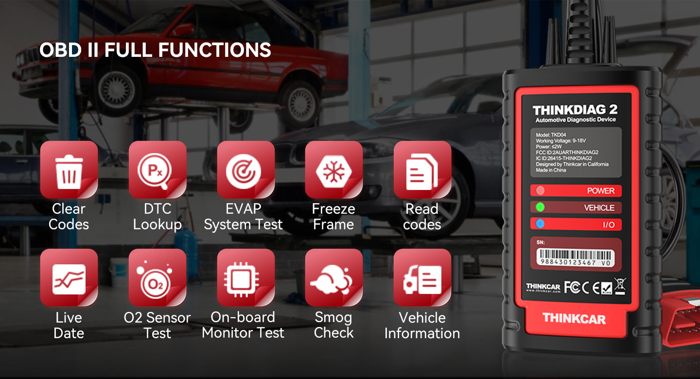 THINKDIAG 2 OBD2 Diagnostic Scanner Bluetooth 5.0 with CAN-FD ...