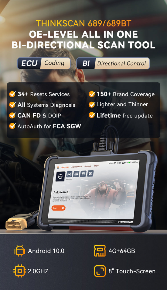 THINKCAR THINKSCAN 689 PROFESSIONAL AUTO SCAN TOOL LIFETIME FREE