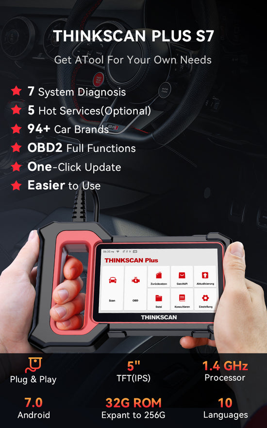 THINKSCAN PLUS S7 S4 5 Special Services Options Car Scanner – THINKCAR
