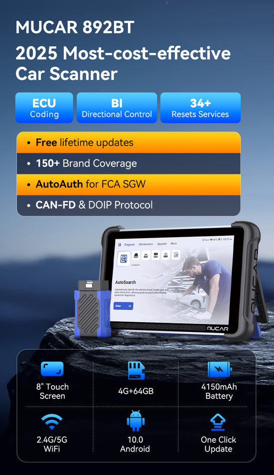 2025 MUCAR 892BT AUTOMOTIVE SCANNER LIFETIME FREE – THINKCAR
