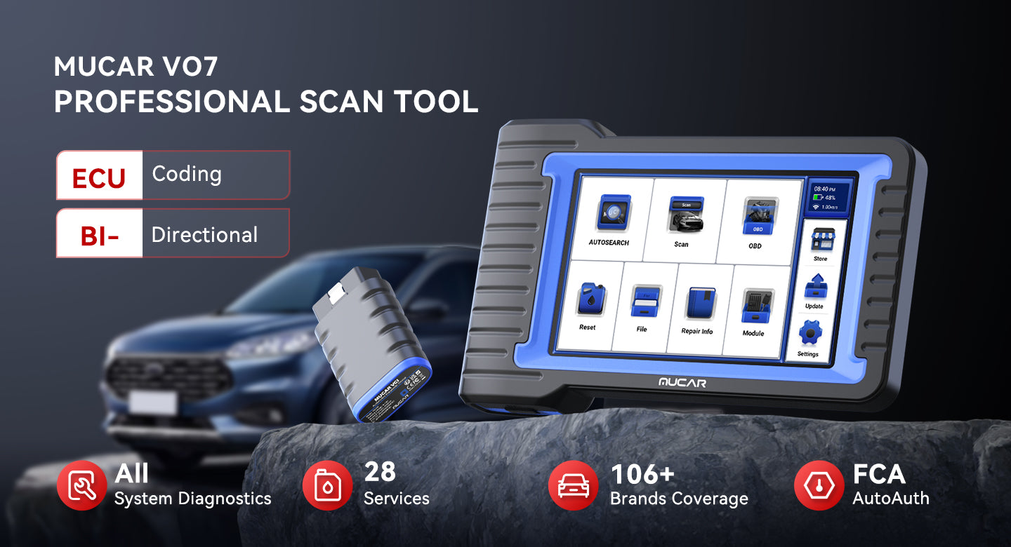 MUCAR VO7 Bidirectional Scan Tool, 2024 Full Systems OBD2 Scanner ...