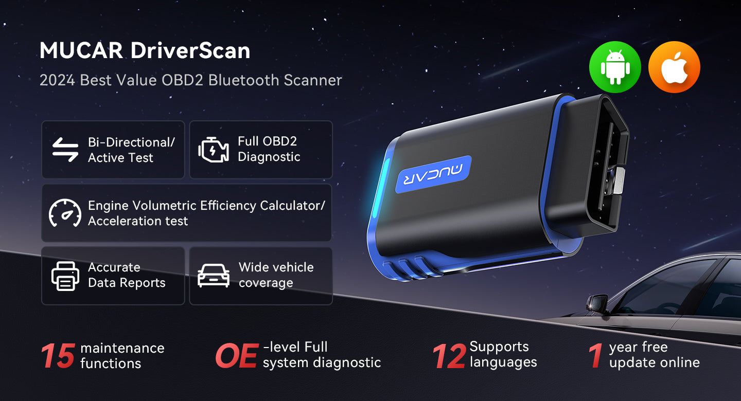 MUCAR DRIVERSCAN: Bluetooth OBD2 Scanner | Thinkcar – THINKCAR