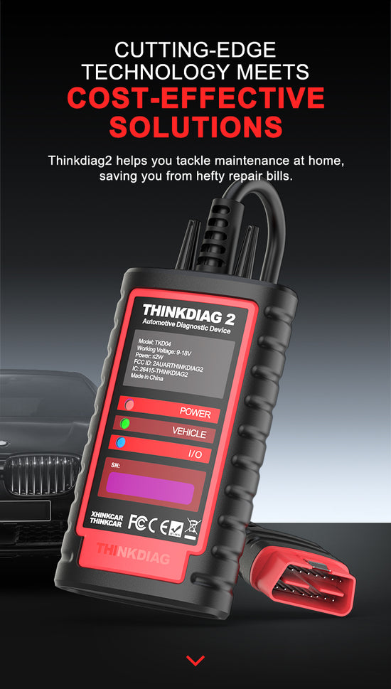 THINKDIAG 2 OBD2 Diagnostic Scanner Bluetooth 5.0 with CAN-FD ...