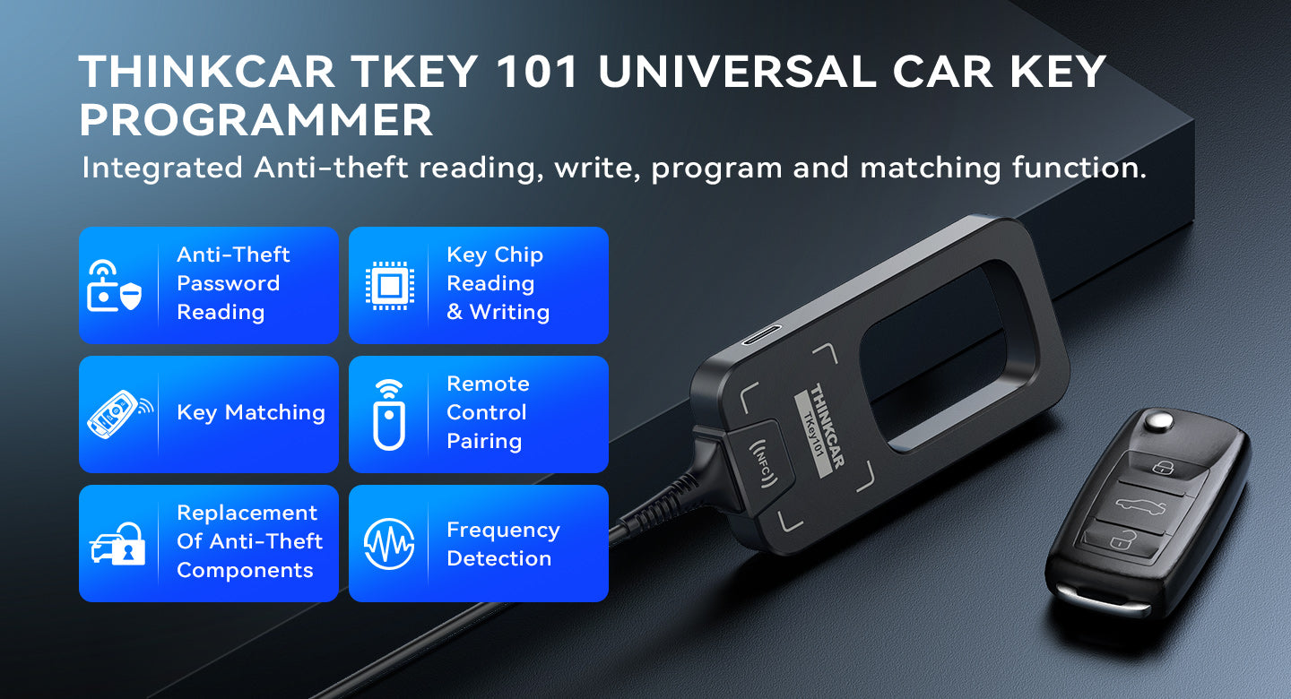THINKCAR TKEY101 - Universal Car Key Programmer with 6 Remote Keys