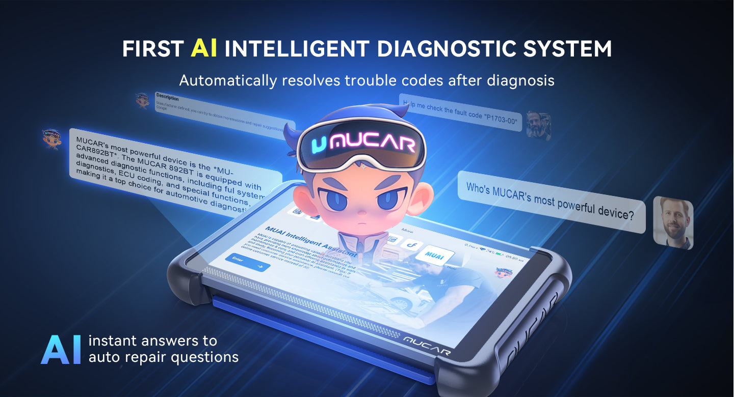 MUCAR 892BT AI Diagnostic Tool: Free Lifetime Updates, 8" Touchscreen ...